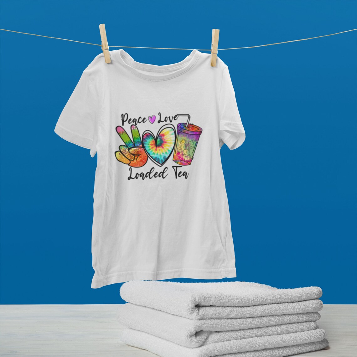 Peace Love Loaded Tea PNG Loaded Tea Loaded Tea Tie Dye - Etsy
