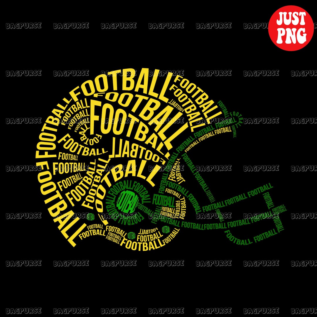 American Football Helmet Typography PNG, DTG Printing, Sublimations ...