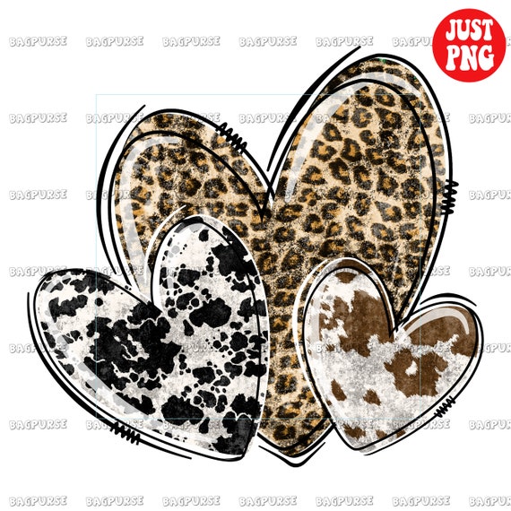 Heart Trio PNG Heart Trio Sublimation Heart Trio Western | Etsy