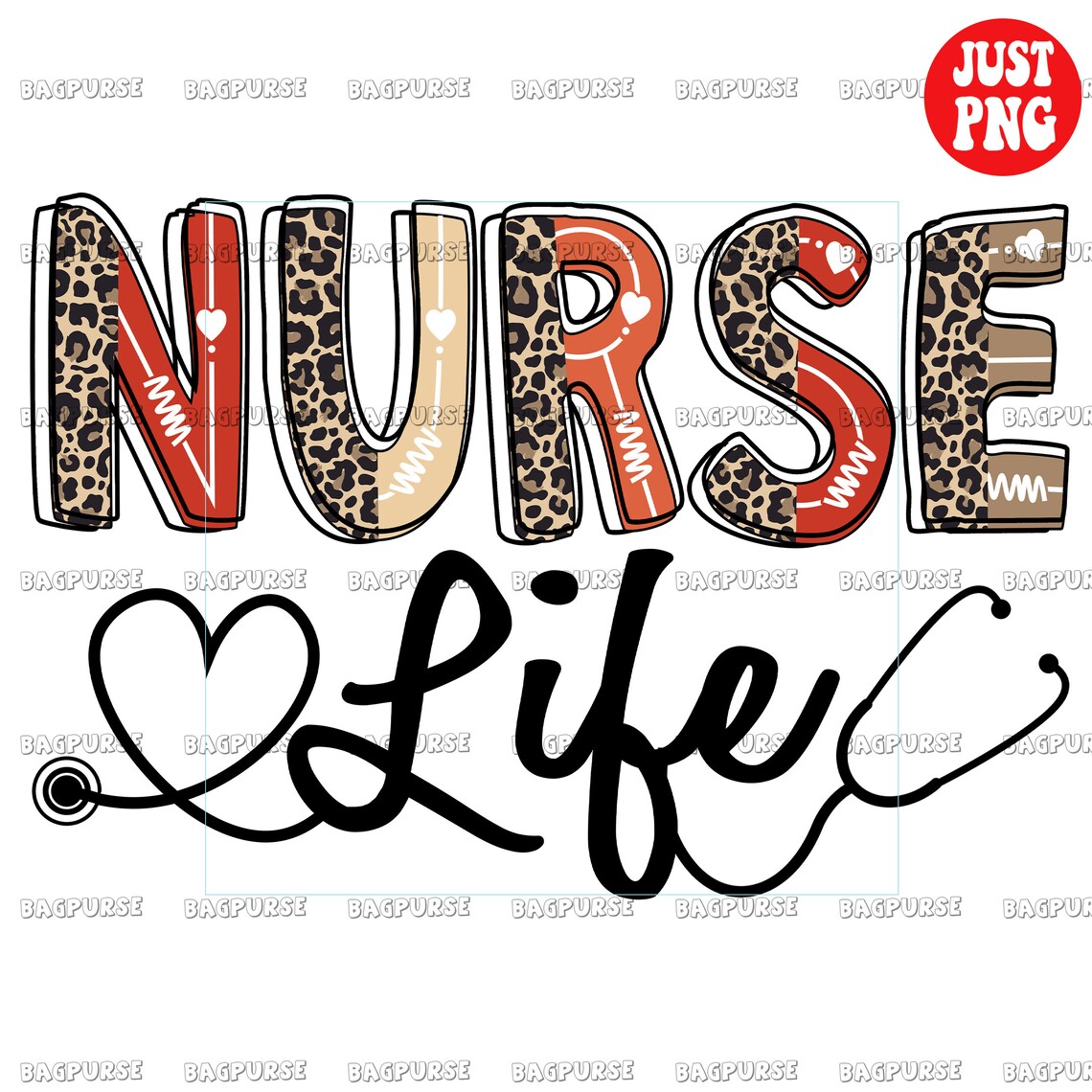Nurse Life Nurse Life PNG Nurse Life File Leopard Cheetah - Etsy