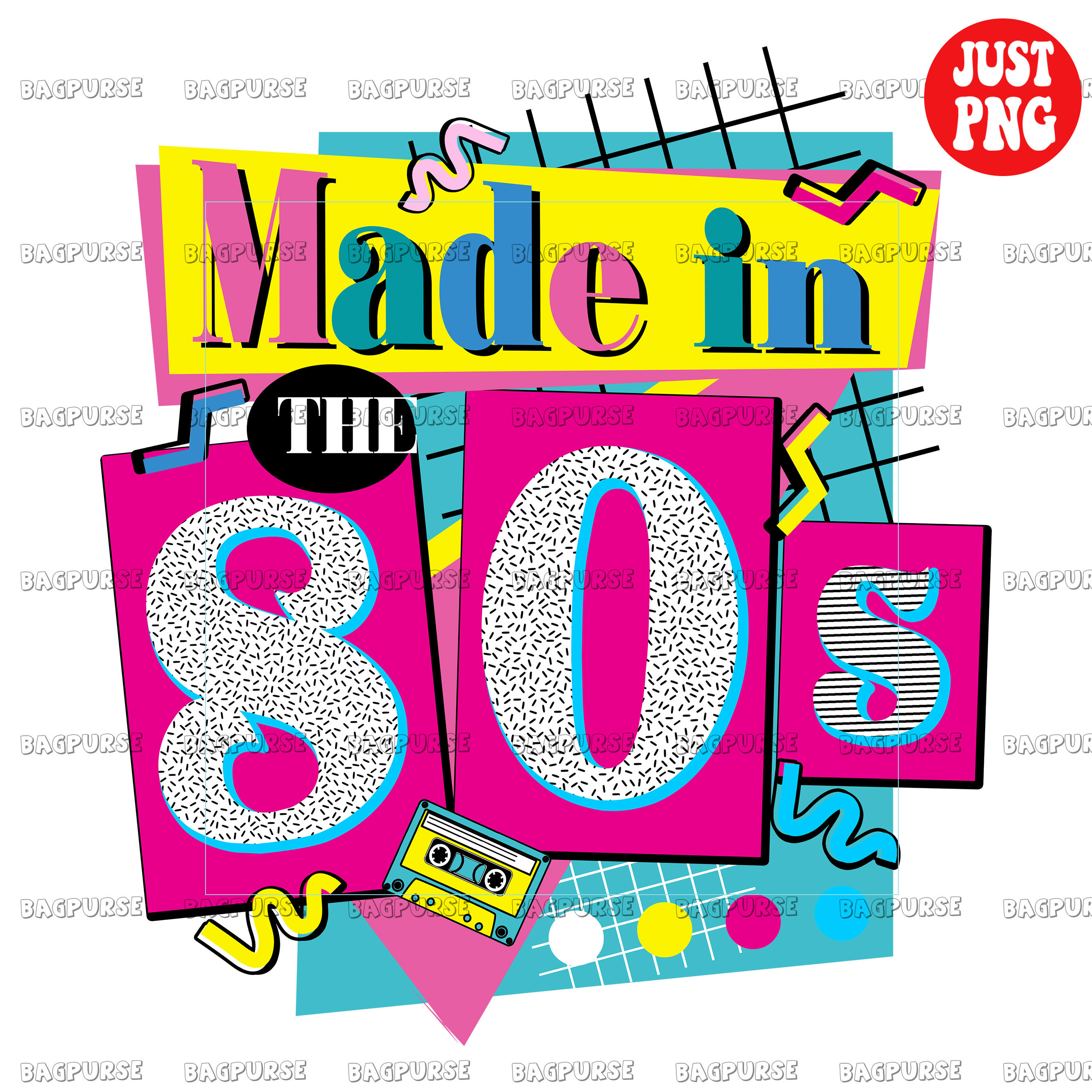 Made in the 80s PNG 80s PNG Made in the 80's - Etsy Sweden