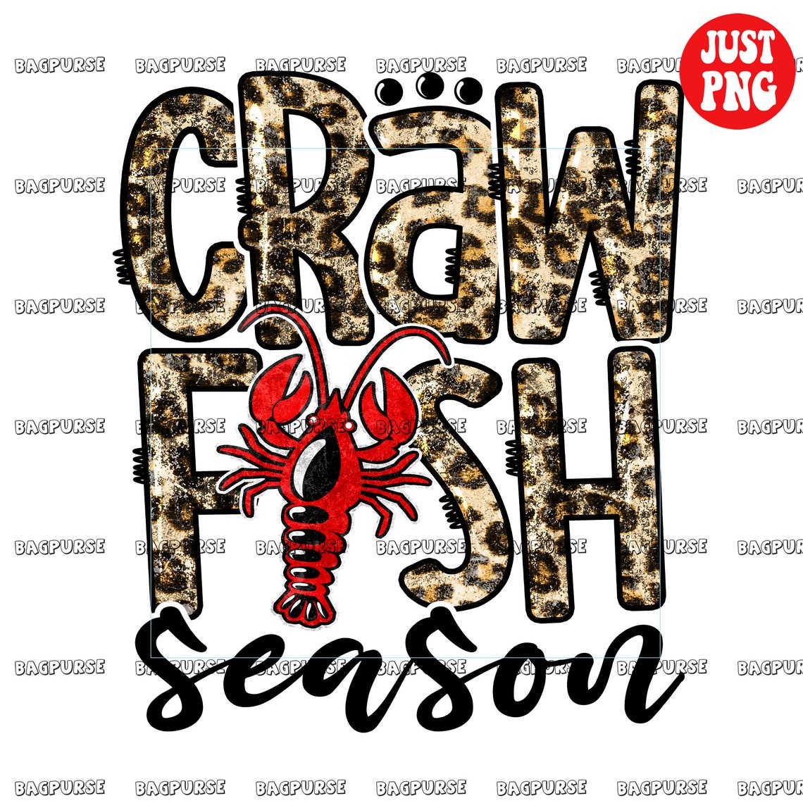 Crawfish Season Crawfish Season PNG Crawfish Season Leopard | Etsy