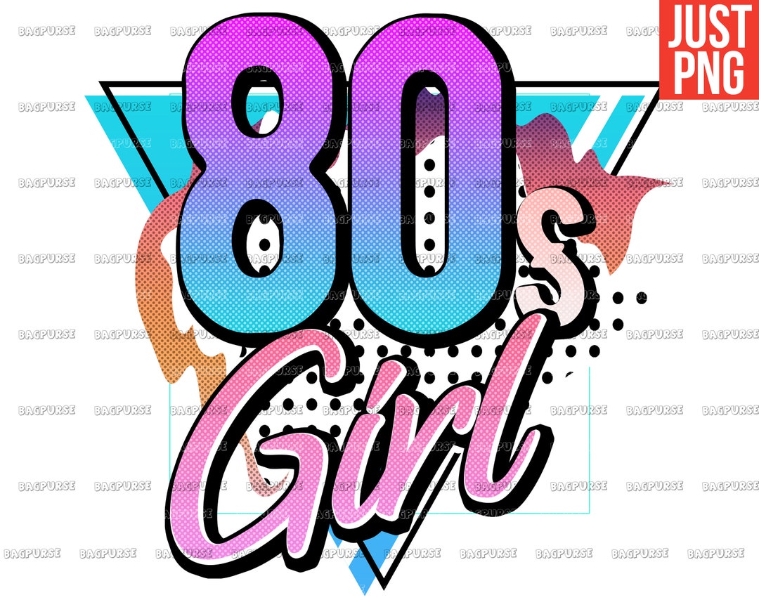 80s Girl PNG, Retro 80's Design, File for Sublimation or Print, Digital ...