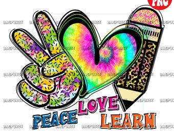 Peace Love Learn - Etsy