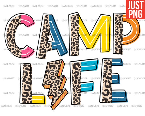 Camp Life PNG Camping Camper Bonfire Half Leopard File - Etsy
