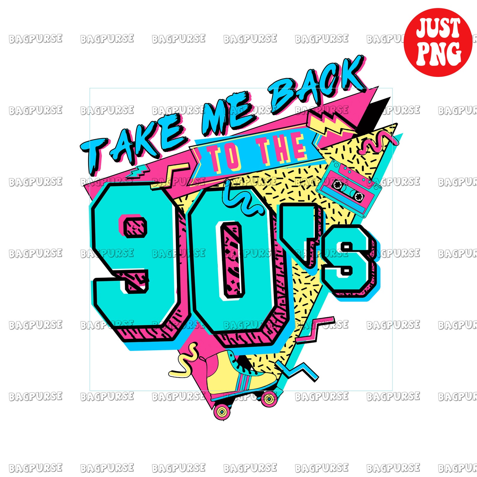 Take Me Back to the 90s PNG Digital Download Printable File - Etsy
