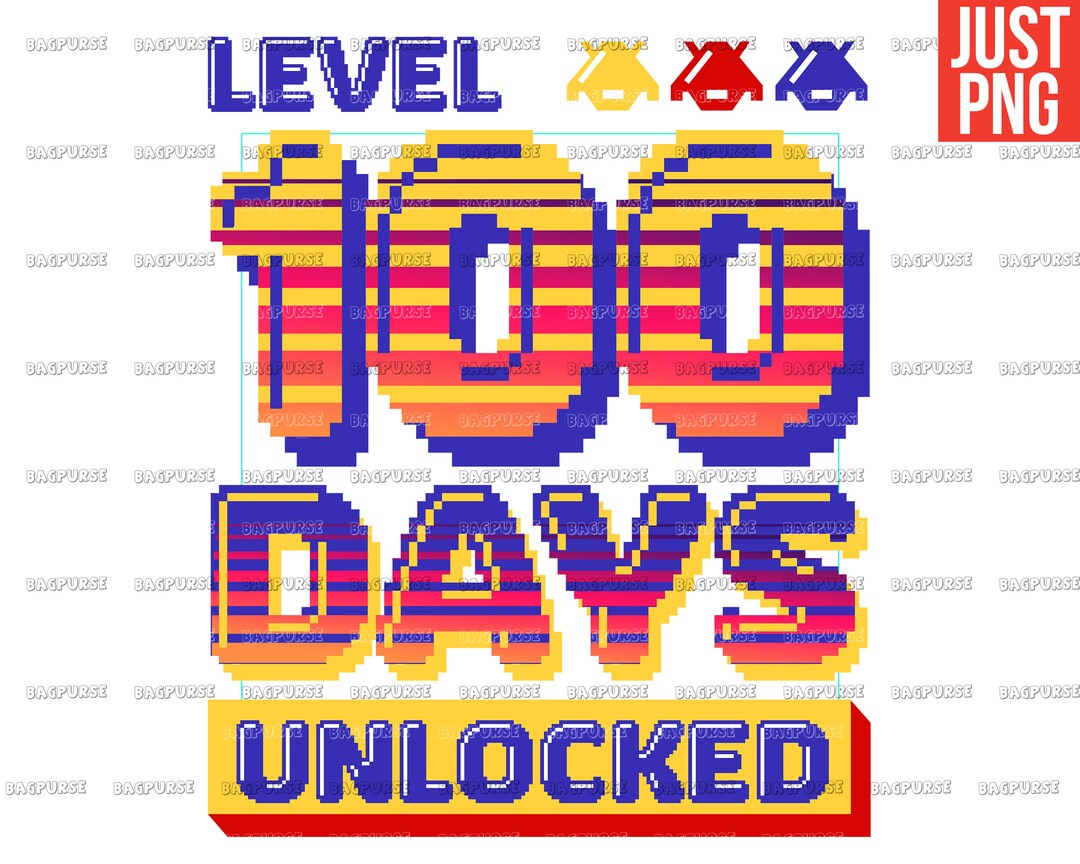 Level 100 Days Unlocked PNG, Happy 100 Days of School Boys, Gamer ...