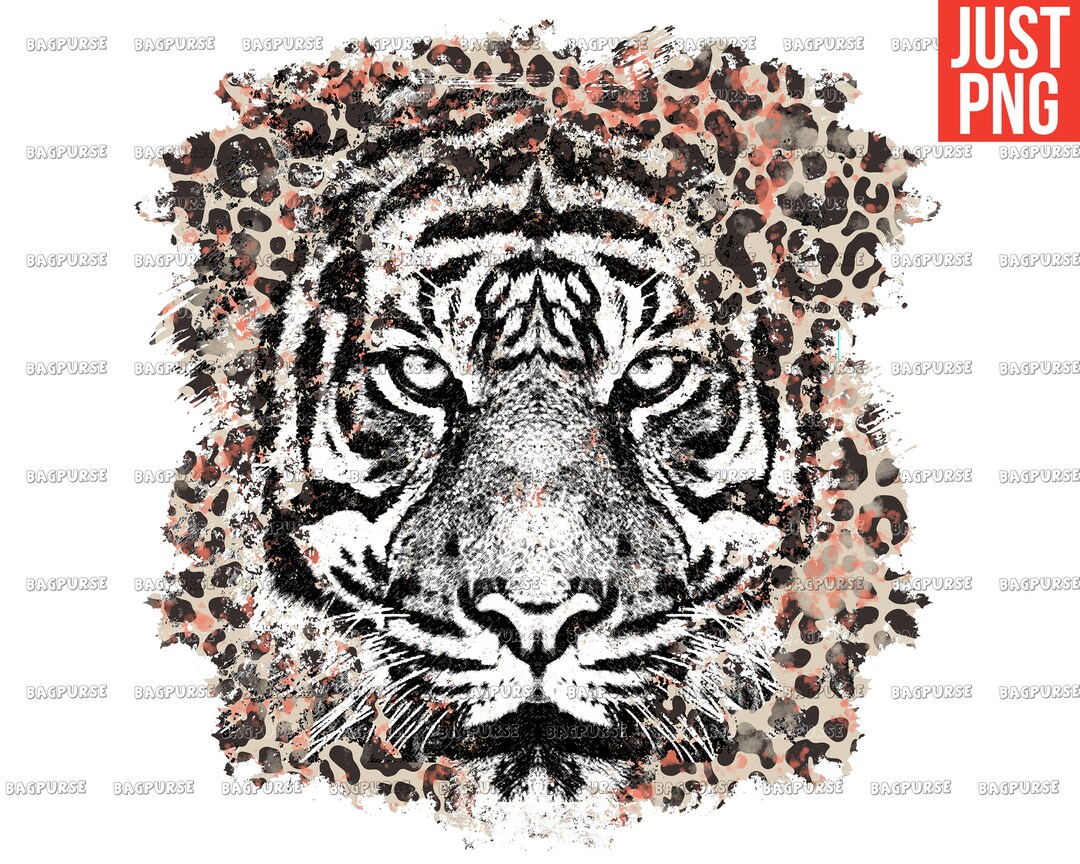 Tiger PNG, Tiger Leopard Design, Tiger Sublimation File, Instant ...