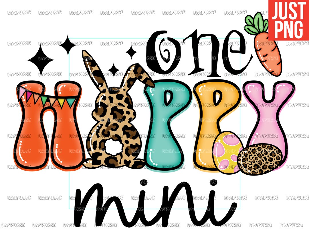 One Hoppy Mini PNG, Mini Easter PNG, File Design for Sublimation or ...