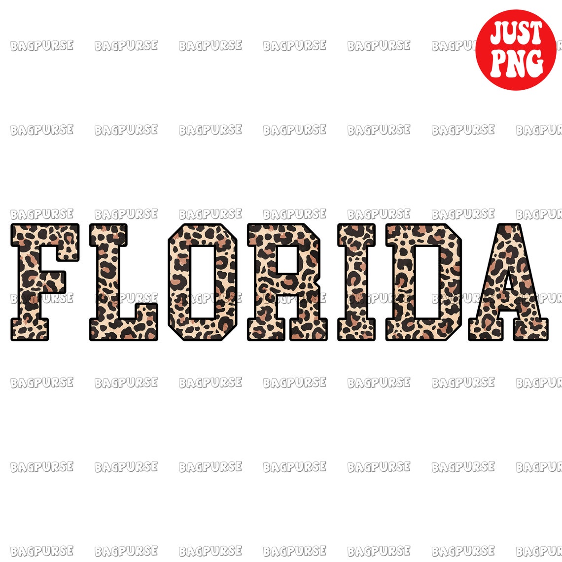 Florida Leopard Print Sublimation Design Florida State PNG - Etsy
