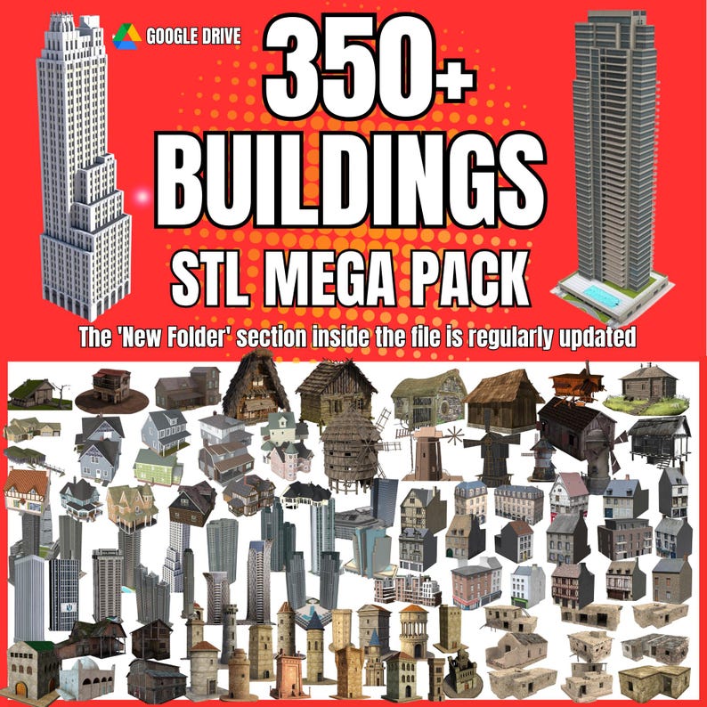 3D Building STL Bundle – 155+ Architectural Models for 3D Printing - Etsy