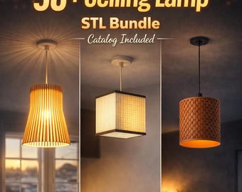 50+ Modern Ceiling Lamp STL Bundle | 3D Printable Lighting Designs ...