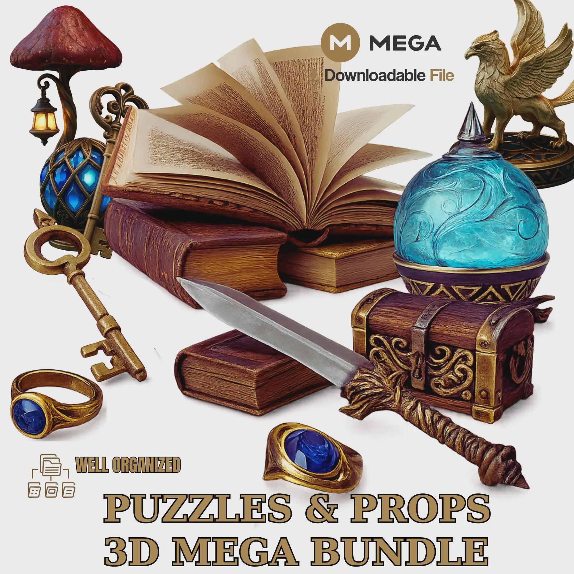 Fantasy Props 3D Print Pack | STL Models for RPG and Cosplay - Etsy