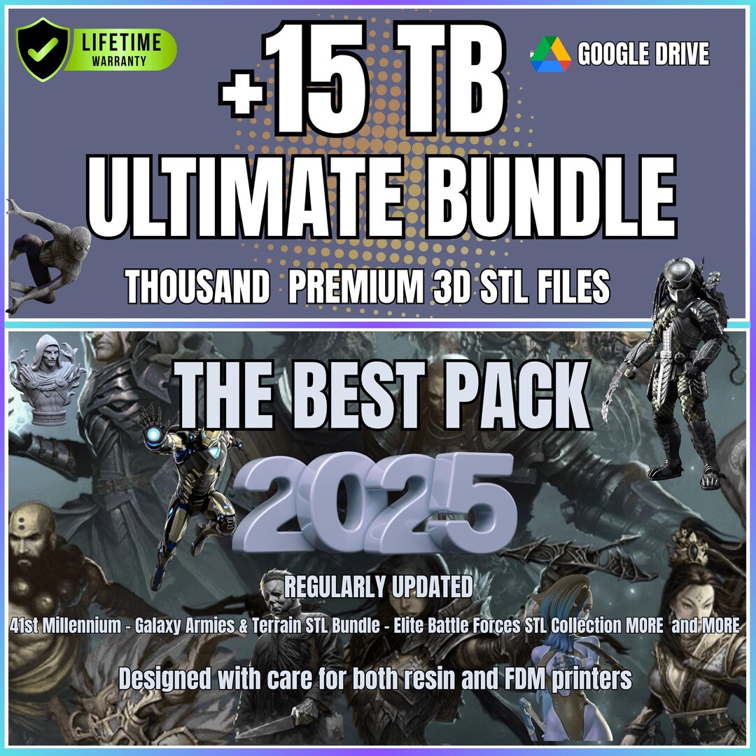 Premium STL Mega Bundle – 15+ TB of Organized 3D Models - Etsy