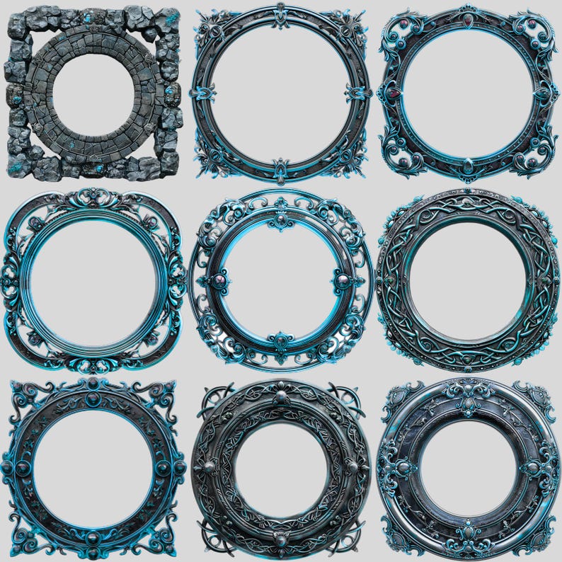 1000 RPG Token Pack | Fantasy Printable Token Frames | D&D Character ...