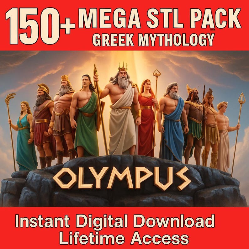 150+ Greek Mythology STL Bundle | Gods, Heroes, & Creatures (digital ...