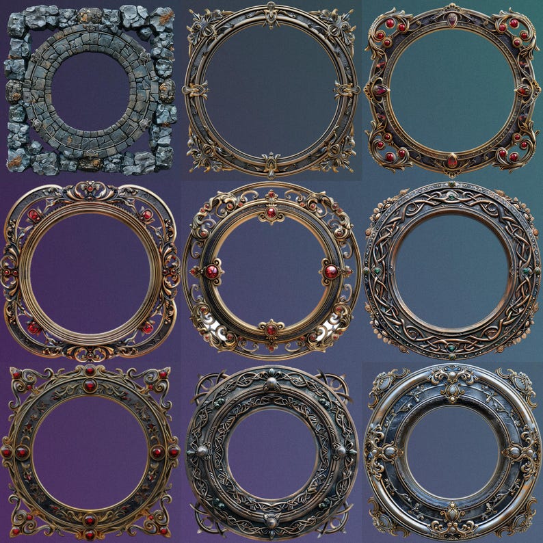 1000 RPG Token Pack | Fantasy Printable Token Frames | D&D Character ...