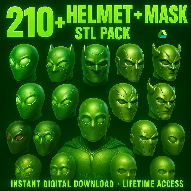 210+ Superhero Helmet and Mask STL Pack | 3D Printable Files - Etsy
