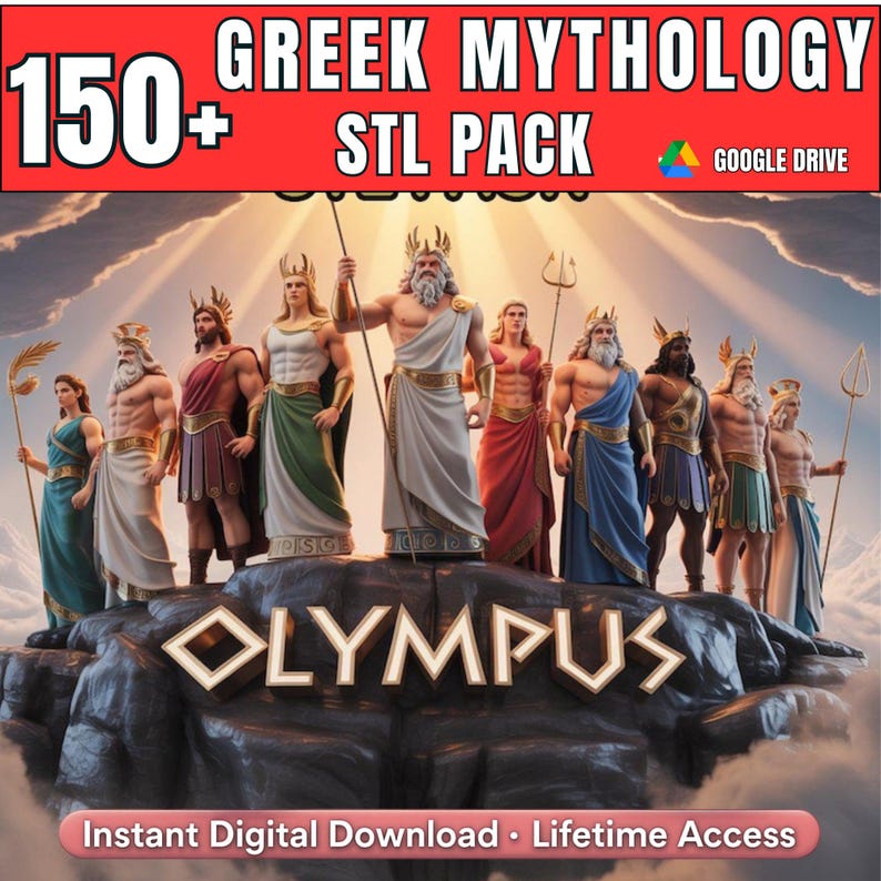 150+ Greek Mythology STL Bundle | Gods, Heroes, & Creatures (digital ...