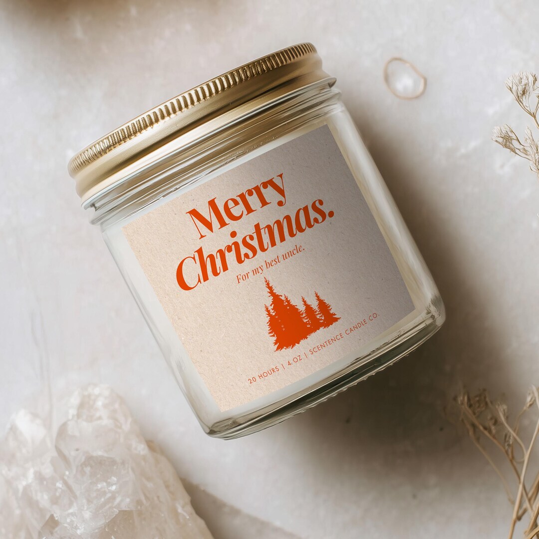Personalized Christmas Candle – Tree Design | Custom Holiday Candle ...