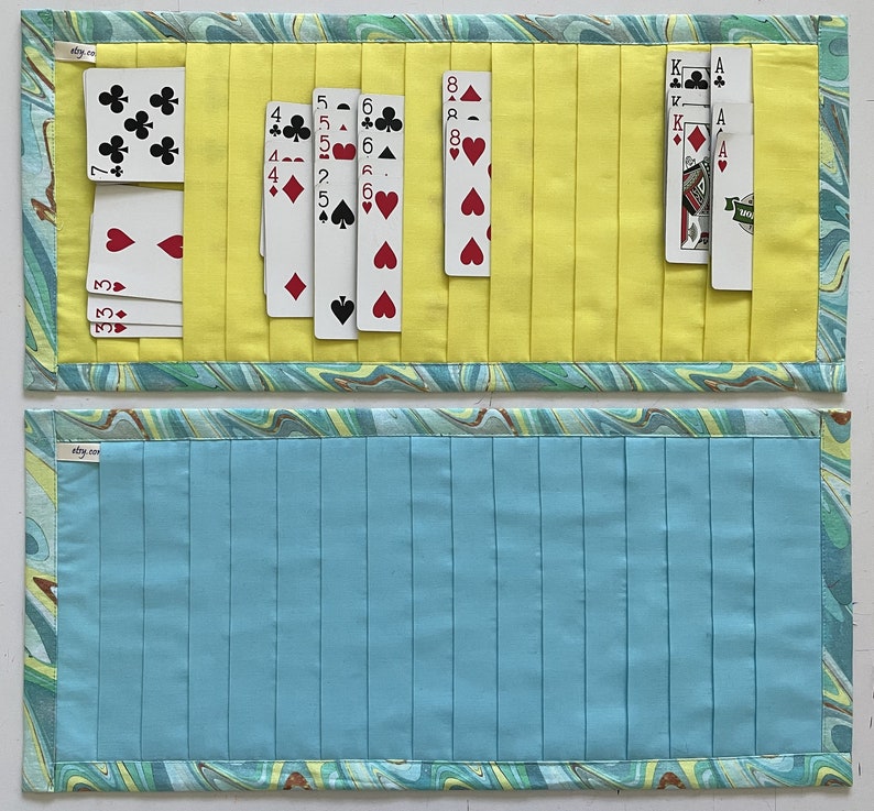 Card Mats/ Organizers Aqua Paint Pour - Etsy