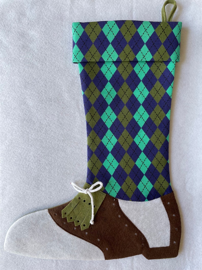 GOLF Stocking With FREE Embroidered Name - Etsy