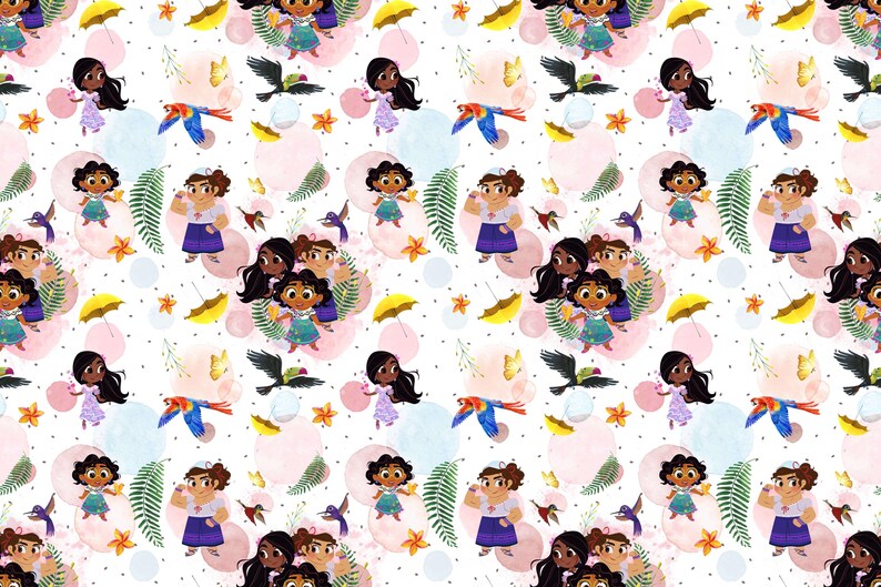 Encanto Inspired Peel and Stick Wallpaper, Casa Madrigal Kids Room Wall ...