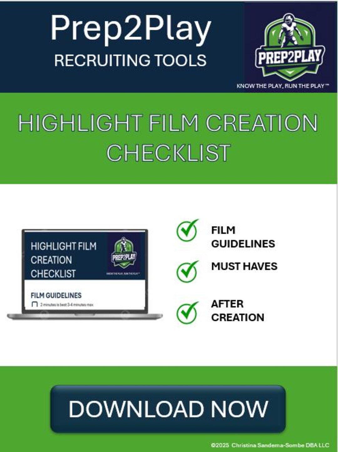 Highlight Film Creation Checklist | Digital Download for Athletic ...