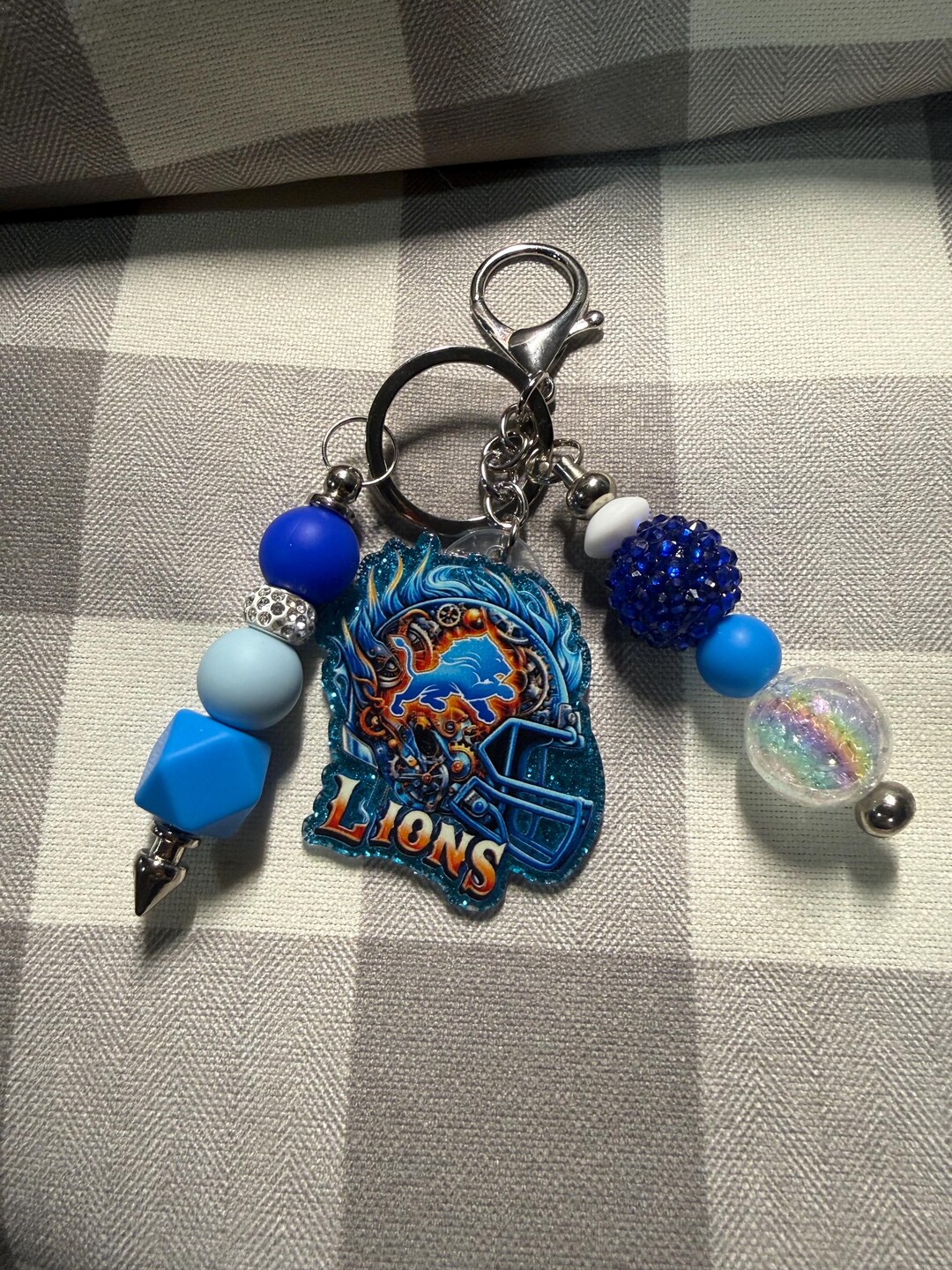 Lions Beaded Keychain - Etsy