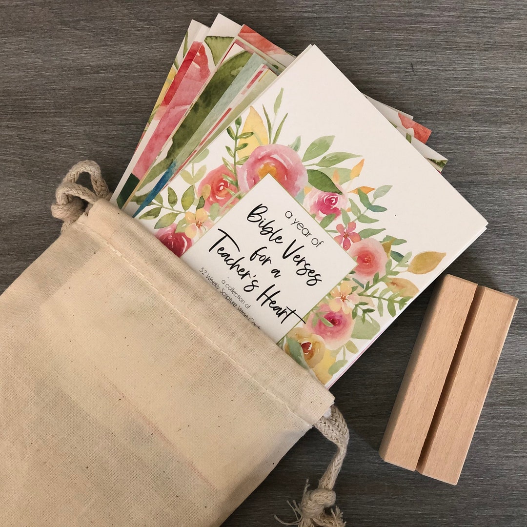 A Year of Bible Verses for a Teacher's Heart Scripture Memory Verse ...