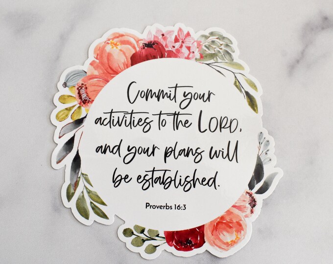 Bible Memory Verse Vinyl Static Cling Stickers | Large 5in Size! | Use ...