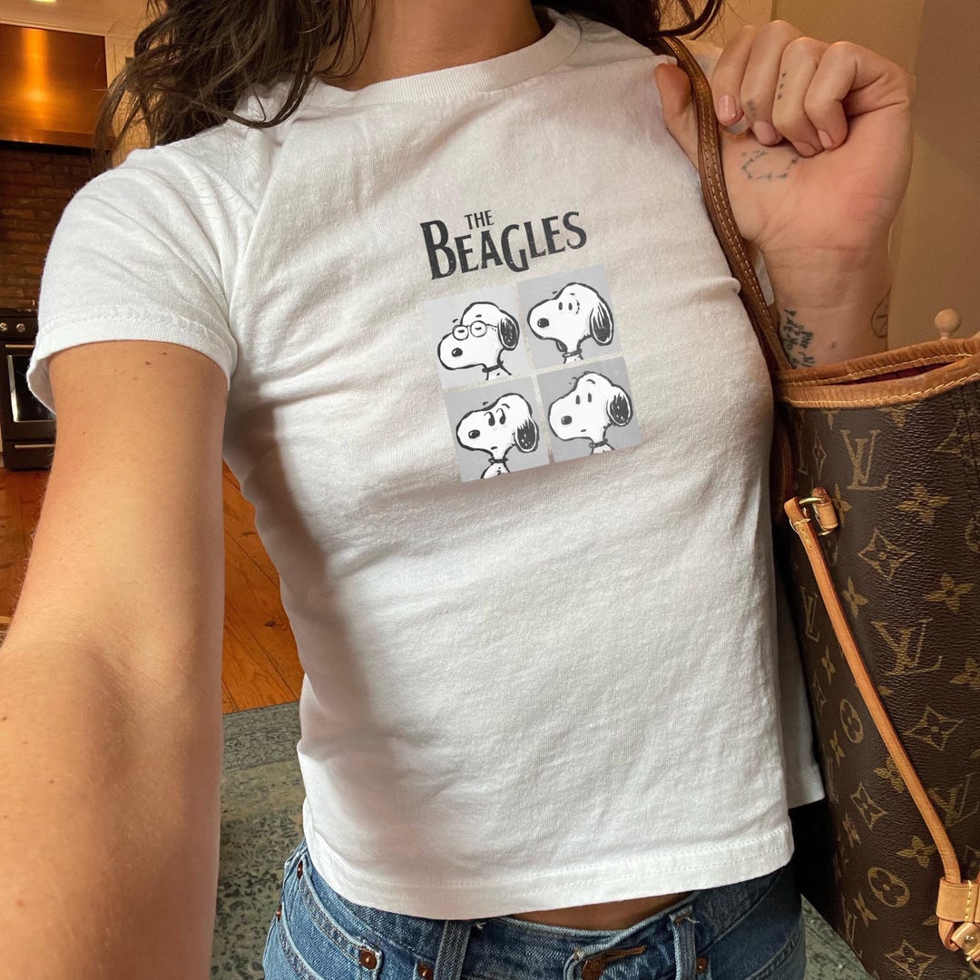 Y2K the Beagles Snoopy Baby Tee - Cute Beagle Graphic Shirt, Coquette ...