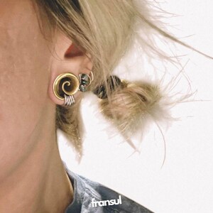 Spiral Saddle Plugs: Stainless Steel Gauges for Stretched Ears - Etsy