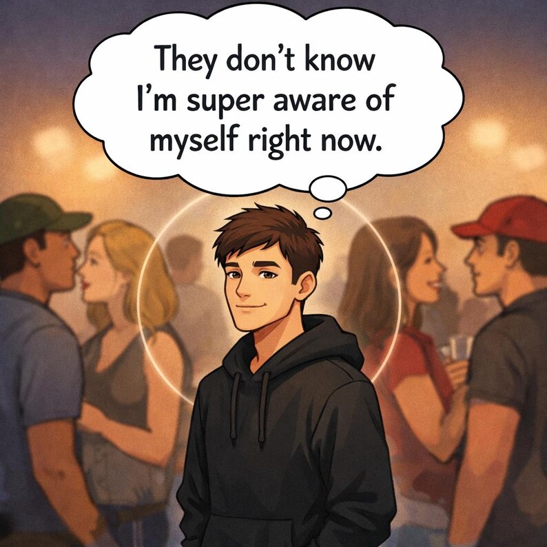 Self-aware Meme PNG Set | Introvert Humor Art | Social Anxiety Meme ...