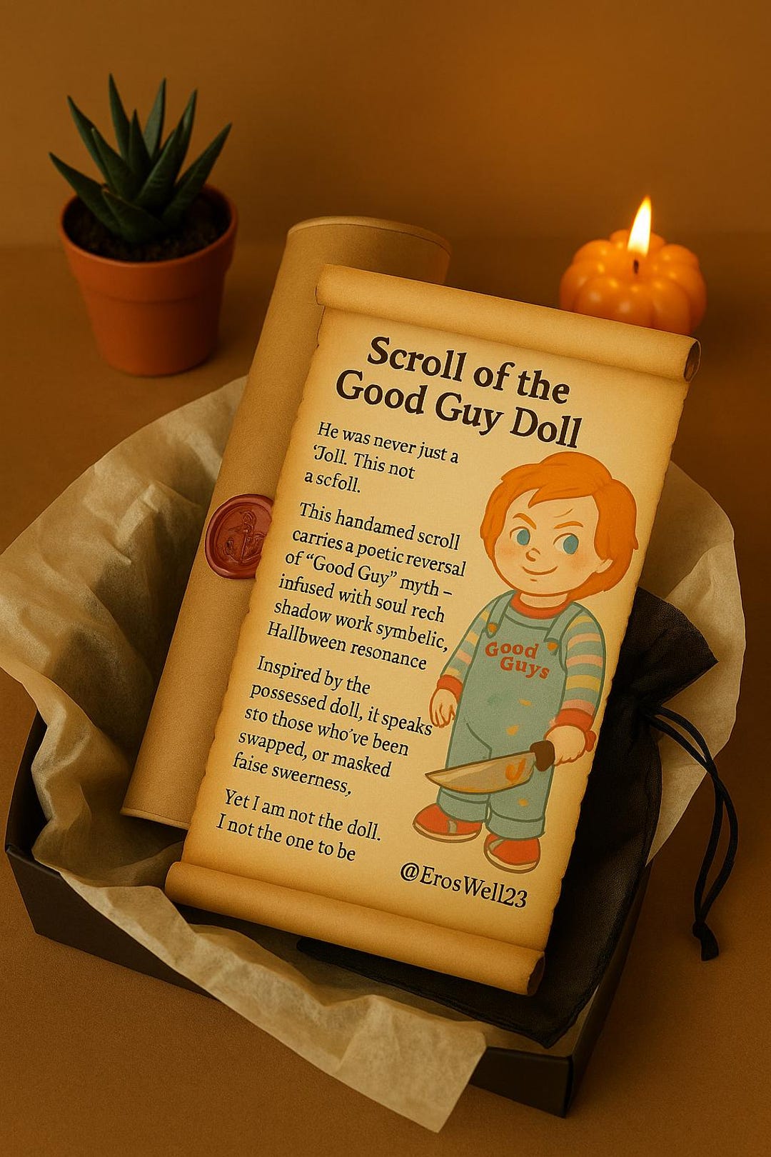 Chucky-inspired Good Guy Doll Scroll - Flamekeeper Ritual Art - Etsy