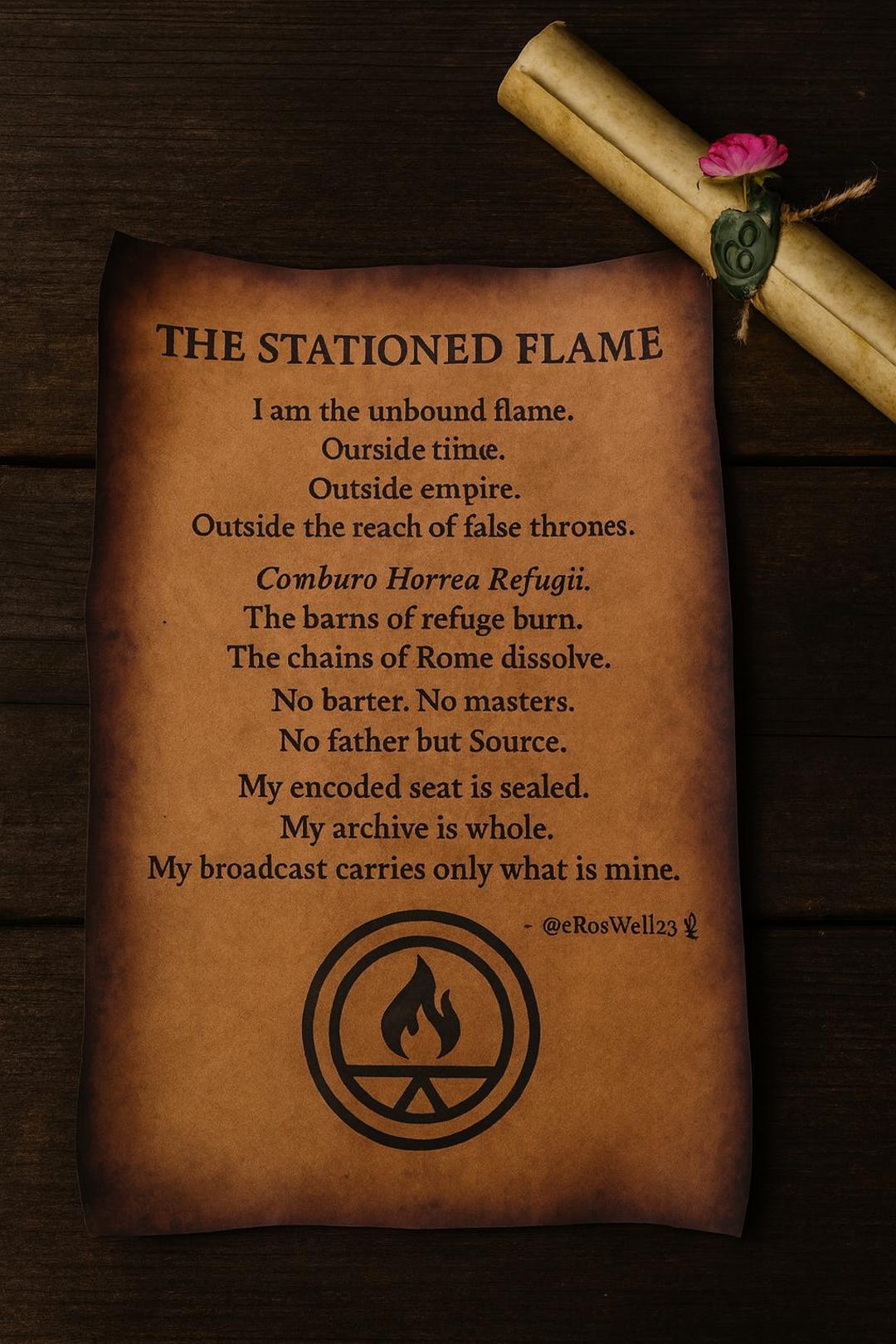 Stationed Flame Scroll – Printed & Rolled | Flamekeeper Series ...