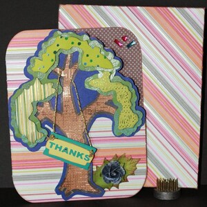 Thanks, Miss You, Tree Card, SVG Cutting File Kit - Etsy