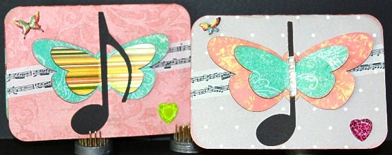 Butterfly Notes Cards, 4 Designs, SVG Cutting File Kit - Etsy