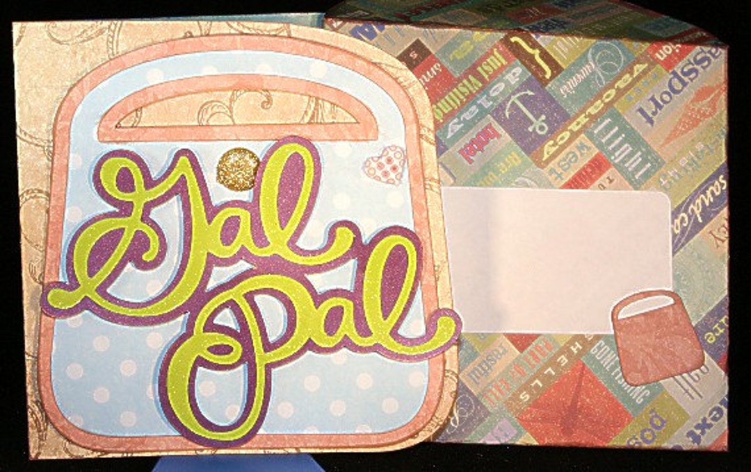 Gal Pal Purse Card, SVG Cutting File Kit - Etsy