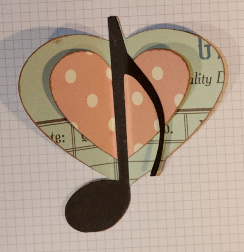 4 Love Heart Musical Notes, SVG Cutting Files Kit - Etsy