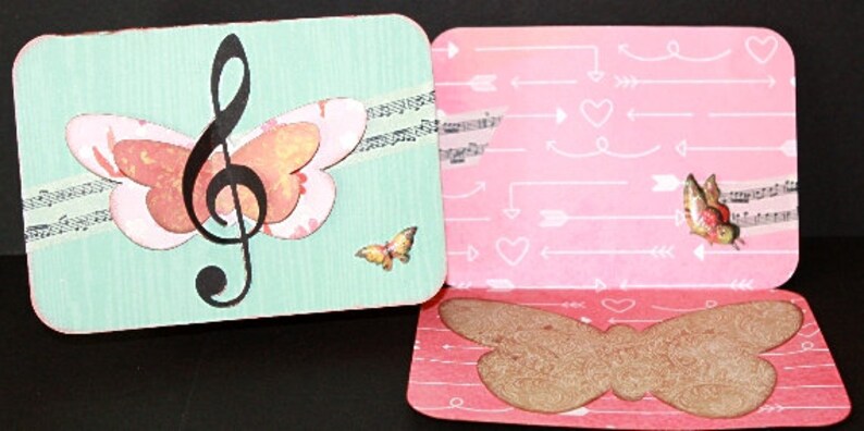 Butterfly Notes Cards, 4 Designs, SVG Cutting File Kit - Etsy