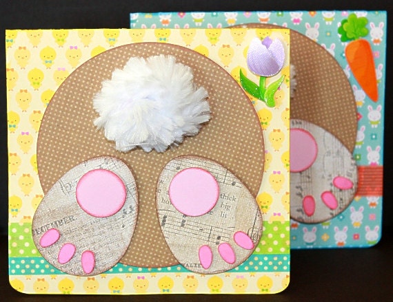 Three Easter Cards Bunny Butt Cute Bunny Face Guilty Bunny - Etsy