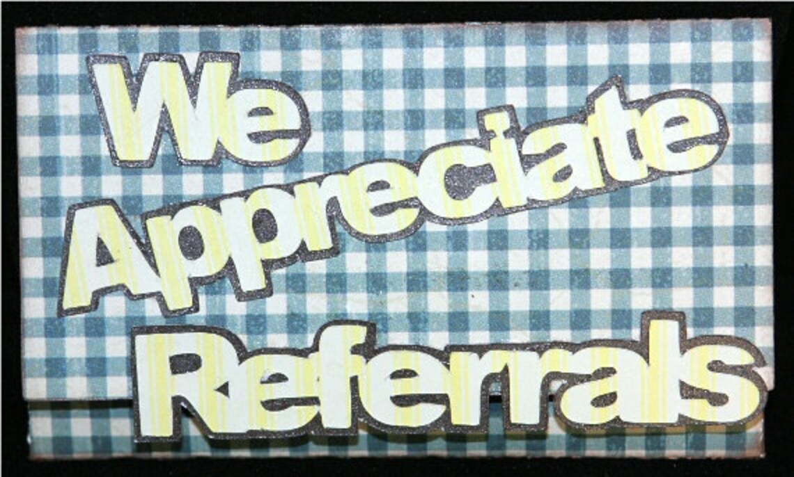 We Appreciate Referrals Card With Business Card Holder Kit, SVG Files ...