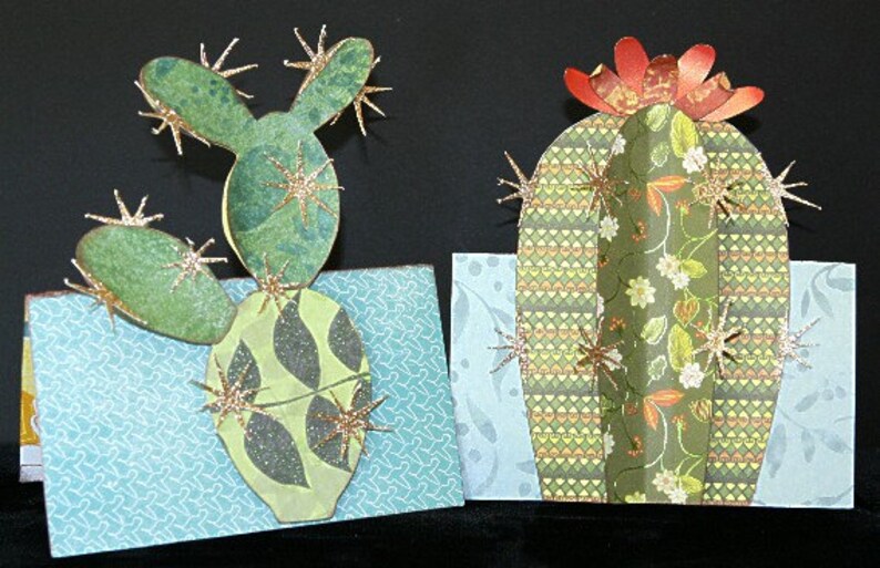 Two 3-D Cactus Cards, SVG Cutting File Kit - Etsy