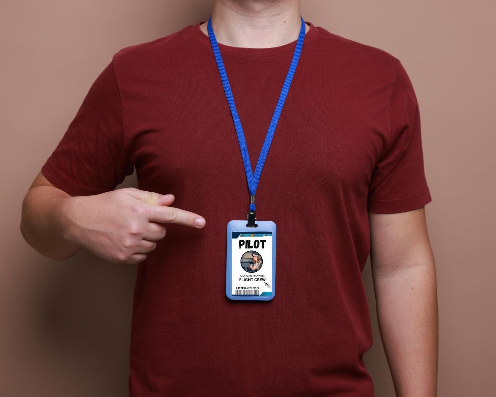 Pilot License – Custom Pilot ID Badge & Airplane Party Prop, Aviation ...
