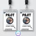 Pilot License – Custom Pilot ID Badge & Airplane Party Prop, Aviation ...