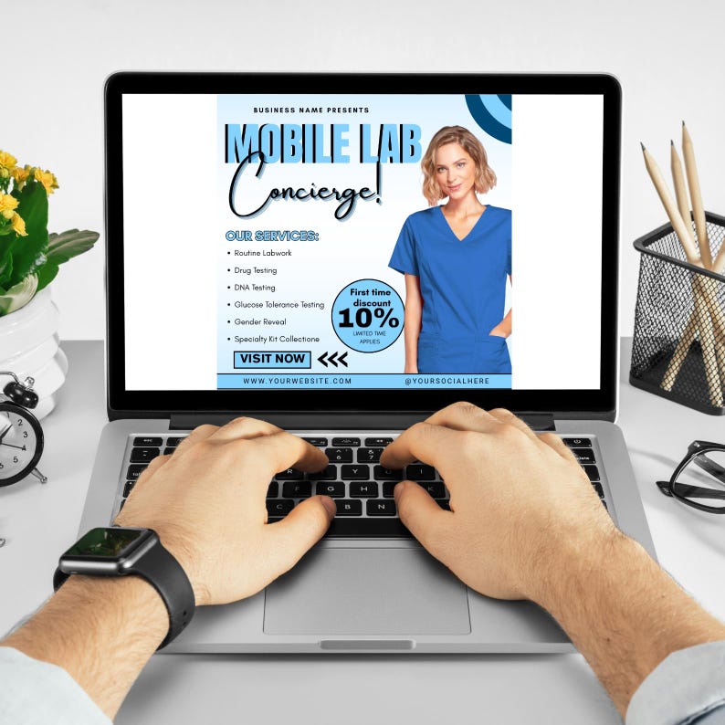 Mobile Lab Service Flyer, DIY Medical Mobile Lab Service Flyer, Mobile ...
