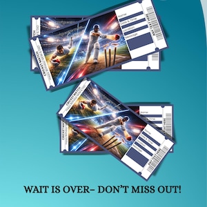 Editable Cricket Tickets, Printable Surprise Game Day Gift Ticket ...