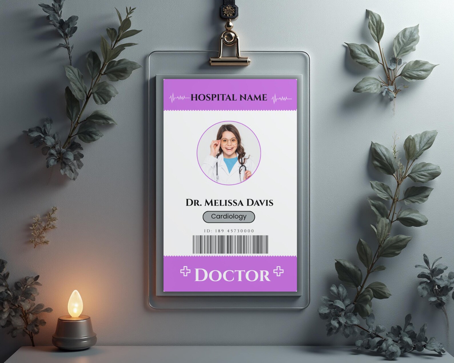 Editable Kids Doctor ID Badge, Printable Medical Badge, Hospital Staff ...