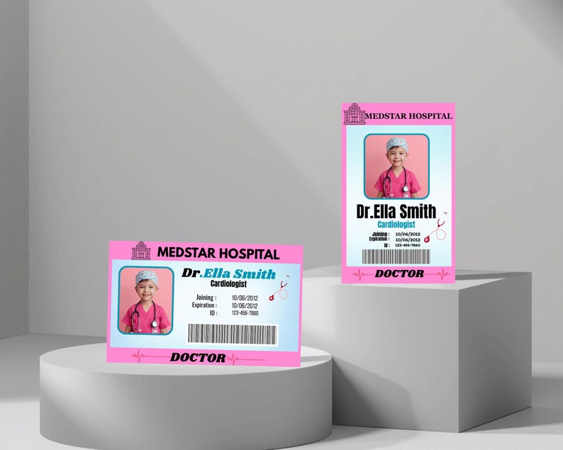 Doctor Id Badge – Printable Doctor Badge & Doctor Name Badge Template ...
